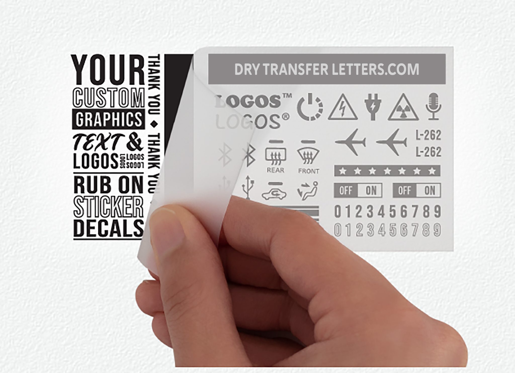 One Color | Dry Transfer Letters