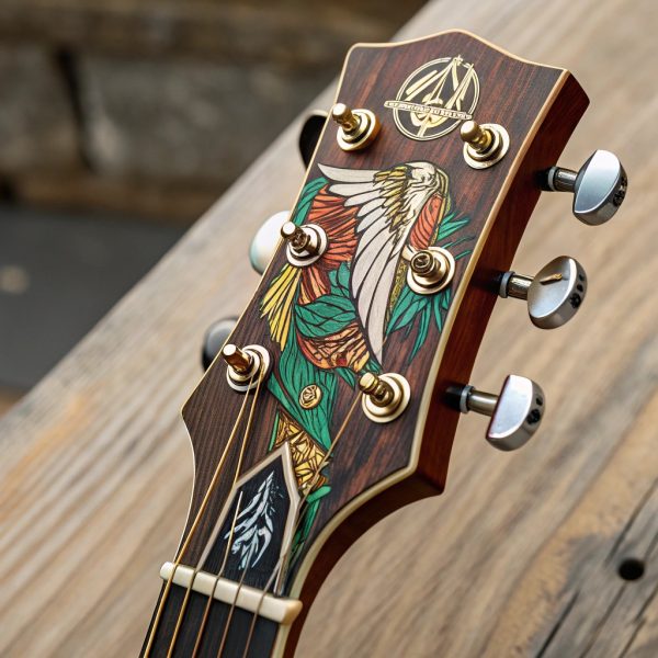 Custom Guitar Headstock Decals - DTL Dry Transfer Letters