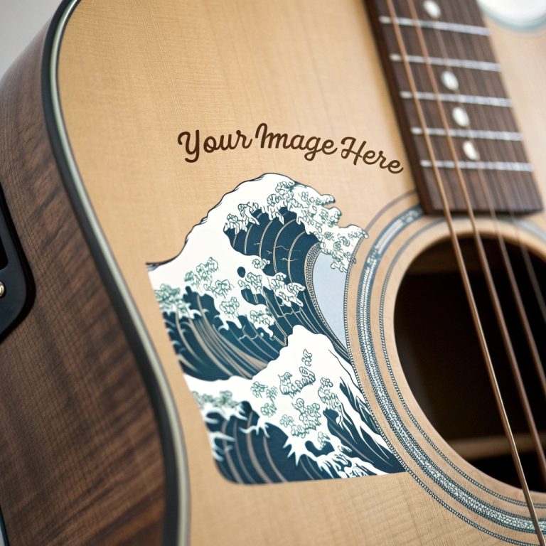 Acoustic Guitar Decals New - DTL Dry Transfer Letters